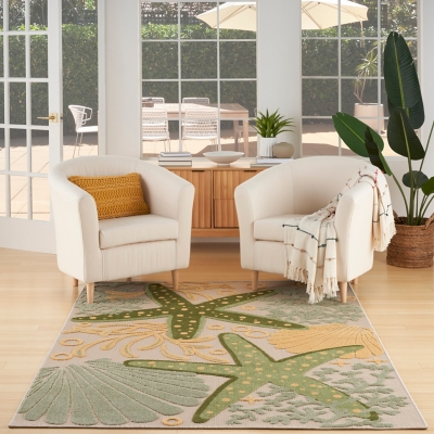 Click here for Nourison Home Splash 6 X 9 Sea Star Indoor/Outdoor... prices