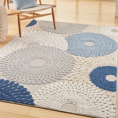 Click here for Nourison Home Splash 53 X 75 Circular Floral Area... prices