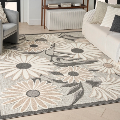 Click here for Nourison Home Splash 36 X 56 Daisy Floral Area Rug... prices