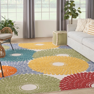 Click here for Nourison Home Splash 7 X 10 Circular Floral Area R... prices
