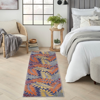 Click here for Nourison Home Splash 2 X 6 Botanical Pattern Indoo... prices