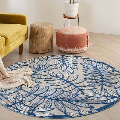Click here for Nourison Home Splash 53 X Round Botanical Pattern... prices