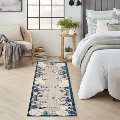 Click here for Nourison Home Splash 2 X 6 Rose Floral Indoor/Outd... prices