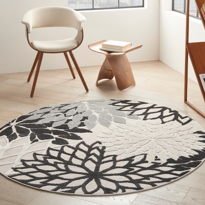 Click here for Nourison Home Splash 53 X Round Dahlia Floral Area... prices