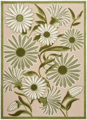 Nourison Home Splash 6' X 9' Daisy Floral Indoor/Outdoor Area Rug | Ashley