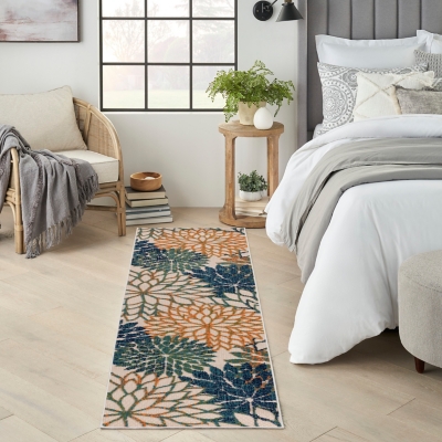 Click here for Nourison Home Splash 2 X 6 Dahlia Floral Area Rug... prices