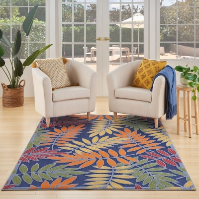 Click here for Nourison Home Splash 6 X 9 Botanical Pattern Indoo... prices