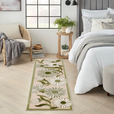 Click here for Nourison Home Splash 2 X 6 Daisy Floral Indoor/Out... prices