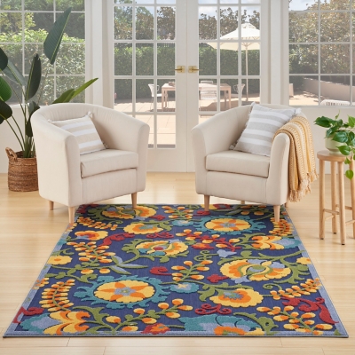 Click here for Nourison Home Splash 53 X 75 Leafy Vines Indoor/Ou... prices