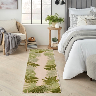 Click here for Nourison Home Splash 23 X 8 Large Palm Indoor/Outd... prices