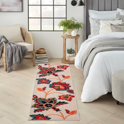 Click here for Nourison Home Splash 2 X 6 Floral Indoor/Outdoor A... prices