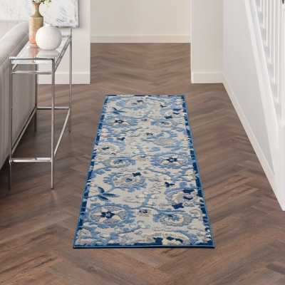 Click here for Nourison Home Splash 2 X 6 Leafy Vines Area Rug  B... prices