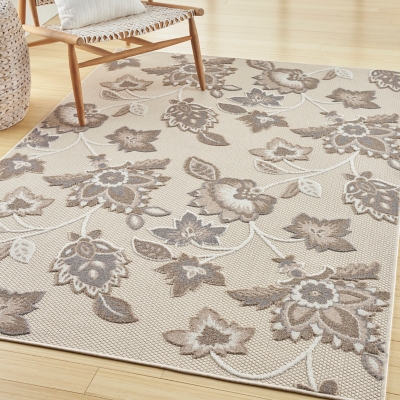 Click here for Nourison Home Splash 7 X 10 Floral Area Rug  Beige prices