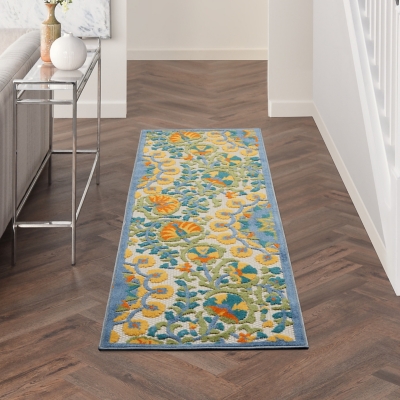 Click here for Nourison Home Splash 23 X 8 Petals Area Rug  Multi prices