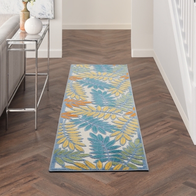 Click here for Nourison Home Splash 23 X 8 Botanical Pattern Area... prices