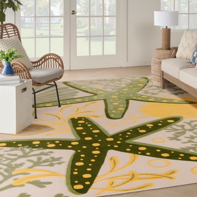 Click here for Nourison Home Splash 710 X 10 Sea Star Indoor/Outd... prices