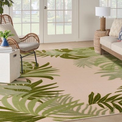 Click here for Nourison Home Splash 710 X 10 Large Palm Indoor/Ou... prices