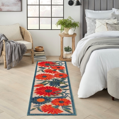 Click here for Nourison Home Splash 23 X 8 Daisy Floral Indoor/Ou... prices