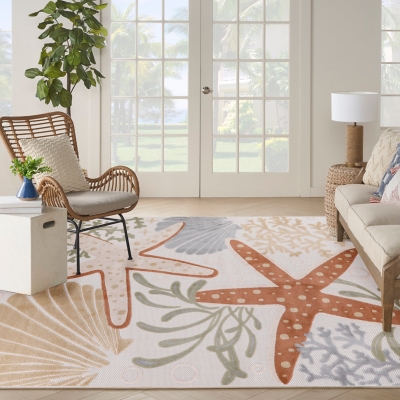 Click here for Nourison Home Splash 710 X 10 Sea Star Indoor/Outd... prices