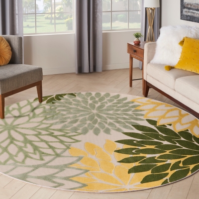 Click here for Nourison Home Splash 710 X Round Dahlia Floral Are... prices