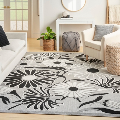 Click here for Nourison Home Splash 710 X 10 Daisy Floral Area Ru... prices