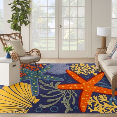 Click here for Nourison Home Splash 710 X 10 Sea Star Indoor/Outd... prices