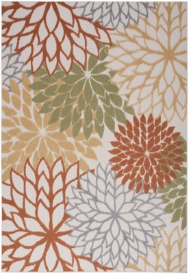 Nourison Home Splash 6' X 9' Dahlia Floral Indoor/Outdoor Area Rug | Ashley
