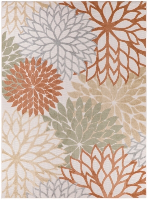 Nourison Home Splash 9' X 12' Dahlia Floral Indoor/Outdoor Area Rug ...