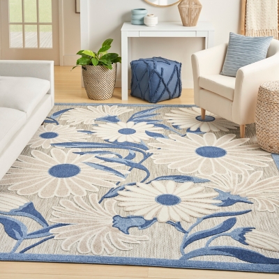 Click here for Nourison Home Splash 710 X 10 Daisy Floral Area Ru... prices