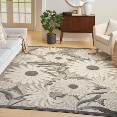 Click here for Nourison Home Splash 710 X 10 Daisy Floral Area Ru... prices