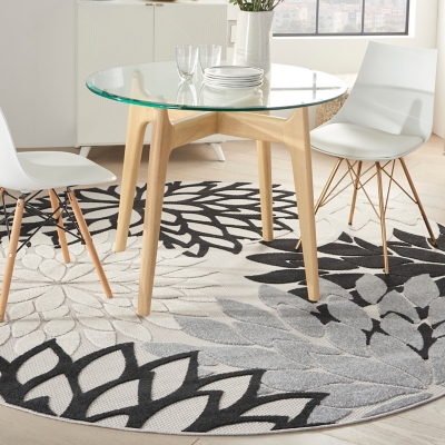 Click here for Nourison Home Splash 710 X Round Dahlia Floral Are... prices