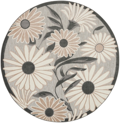 Nourison Home Splash 7'10"X Round Daisy Floral Area Rug | Ashley