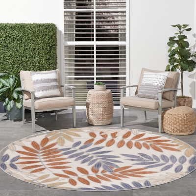 Click here for Nourison Home Splash 710X Round Botanical Pattern... prices