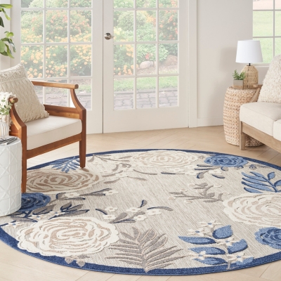 Click here for Nourison Home Splash 710X Round Rose Floral Area R... prices