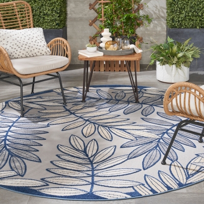 Click here for Nourison Home Splash 710X Round Botanical Pattern... prices