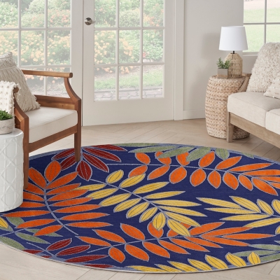 Click here for Nourison Home Splash 710X Round Botanical Pattern... prices