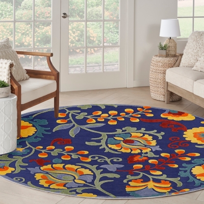 Click here for Nourison Home Splash 710X Round Leafy Vines Indoor... prices