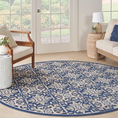 Click here for Nourison Home Splash 710X Round Small Geometric Ar... prices