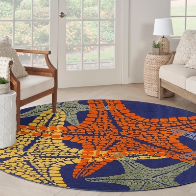Click here for Nourison Home Splash 710X Round Starfish Indoor/Ou... prices
