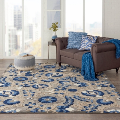 Click here for Nourison Home Splash 9 X 12 Leafy Vines Area Rug... prices