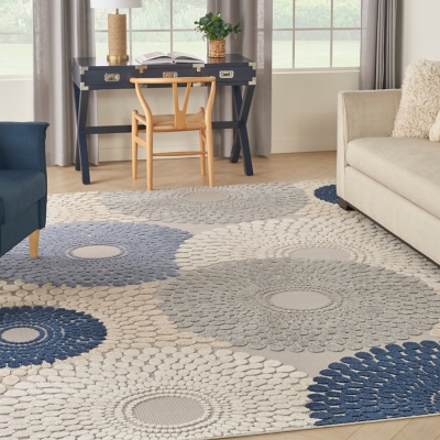 Click here for Nourison Home Splash 9 X 12 Circular Floral Area R... prices