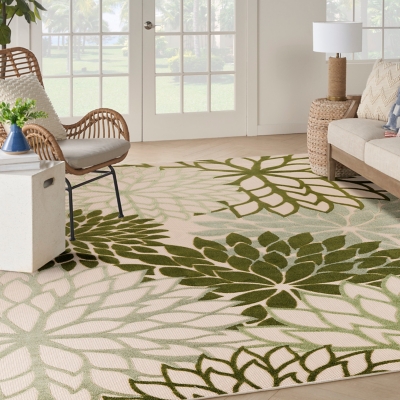 Click here for Nourison Home Splash 9 X 12 Dahlia Floral Area Rug... prices