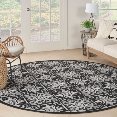 Click here for Nourison Home Splash 710X Round Small Geometric Ar... prices