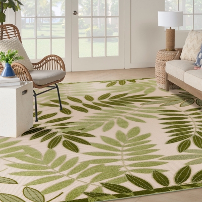 Click here for Nourison Home Splash 9 X 12 Botanical Pattern Indo... prices