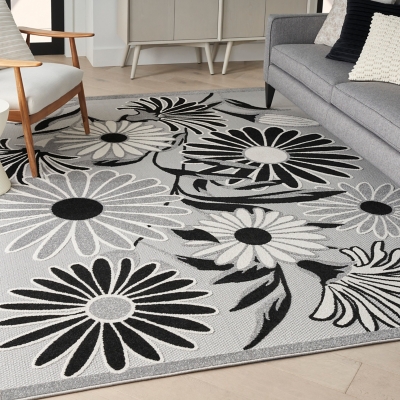 Click here for Nourison Home Splash 9 X 12 Daisy Floral Area Rug... prices
