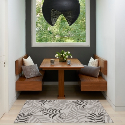 Click here for Nourison Home Tropical 3 x 5 Area Rug  Gray prices