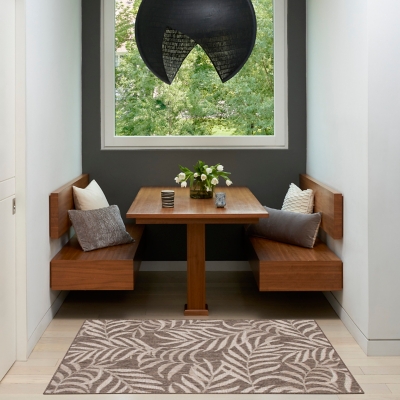 Click here for Nourison Home Tropical 3 x 5 Area Rug  Mocha prices