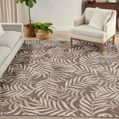 Click here for Nourison Home Tropical 9 x 12 Area Rug  Mocha prices