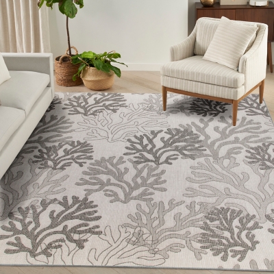 Click here for Nourison Home Coral Reef 8 x 10 Area Rug  Gray prices