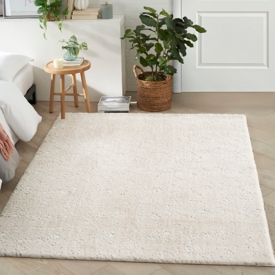 Click here for Nourison Home Cozy Shimmer 5 x 7 Area Rug  Ivory S... prices